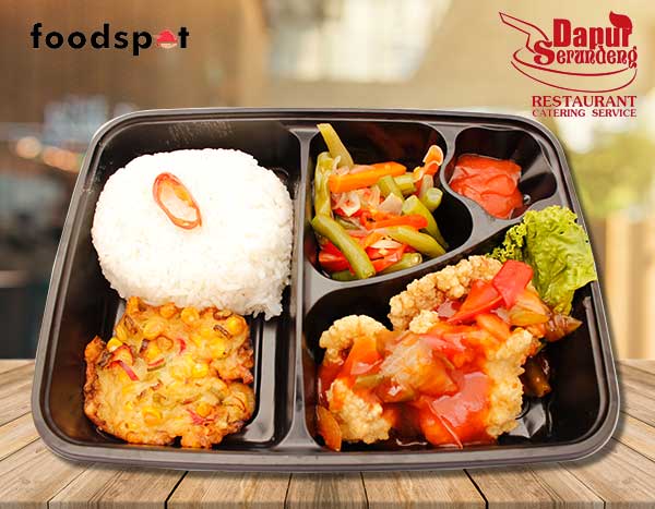 Paket Nasi Ikan Fillet Saus Asam Manis Dari Dapur Serundeng Foodspot