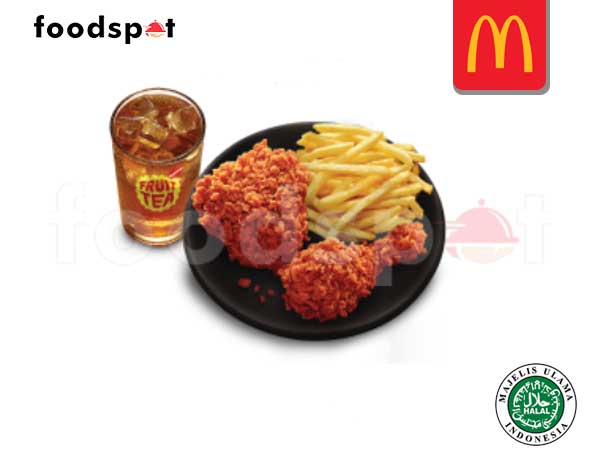 Panas 2 Spicy With Fries Medium dari McDonald's - foodspot